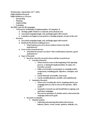 Corporate PR Notes - JOUR 201 - Principles of Public Relations - Week ...