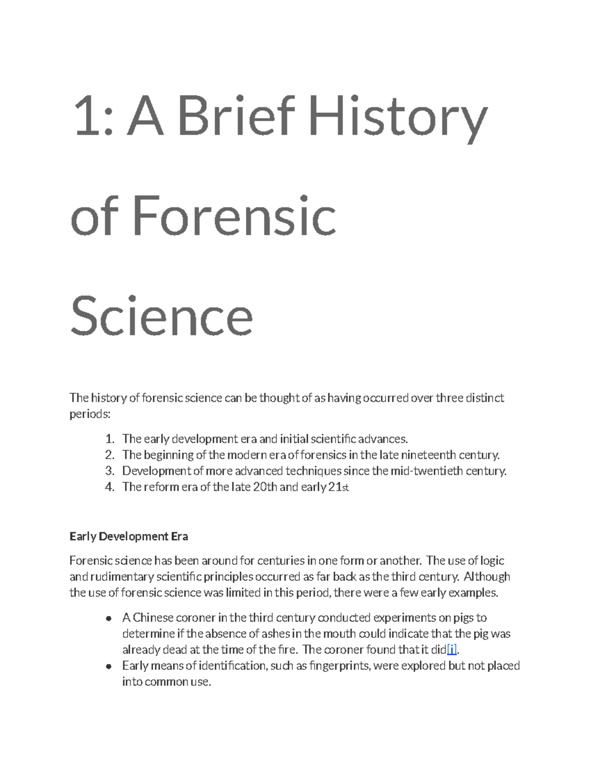 History Of Forensic Science Ppt