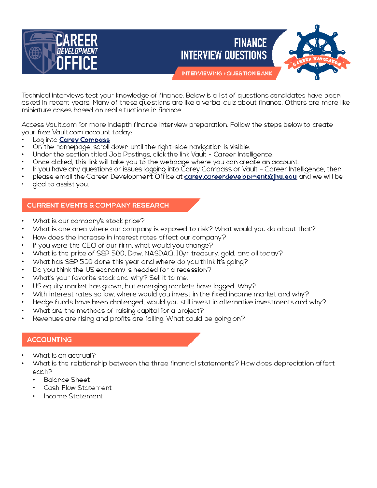 Finance Interview Questions - FINANCE INTERVIEW QUESTIONS INTERVIEWING ...