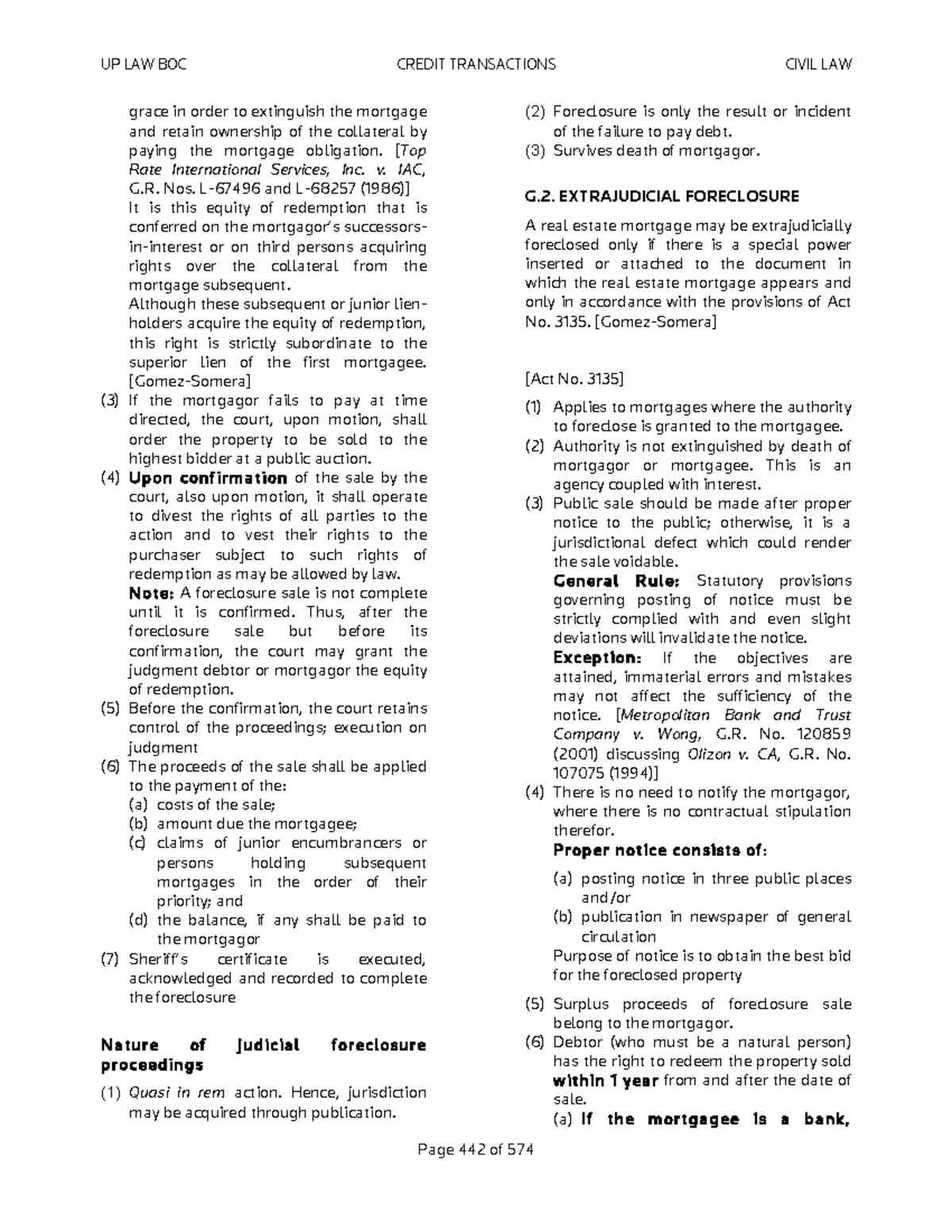 UP LAW BOC Civil LAW (2)-465 - UP LAW BOC CREDIT TRANSACTIONS CIVIL LAW ...