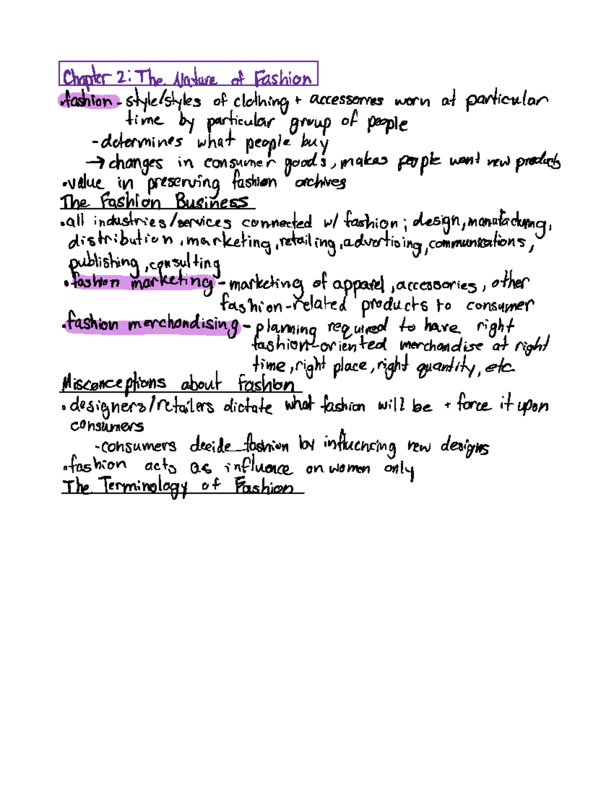 Dynamics of fashion chapter 2 notes - Chapter 2 TheNature of fashion ...