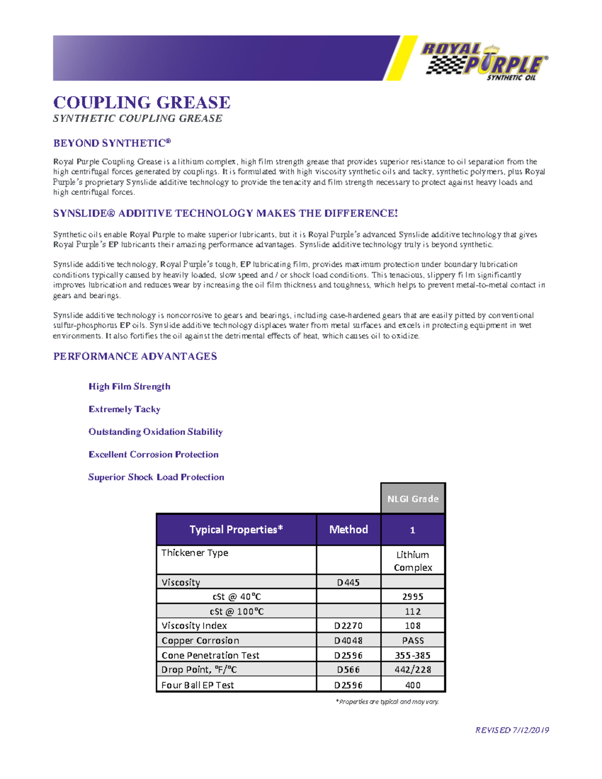 Coupling Grease - Ficha técnica grasas - REVISED 7/12/ COUPLING GREASE ...