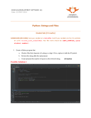 Tutorial 6 - Tutorial 6: Introduction to Object-Oriented Programming ...