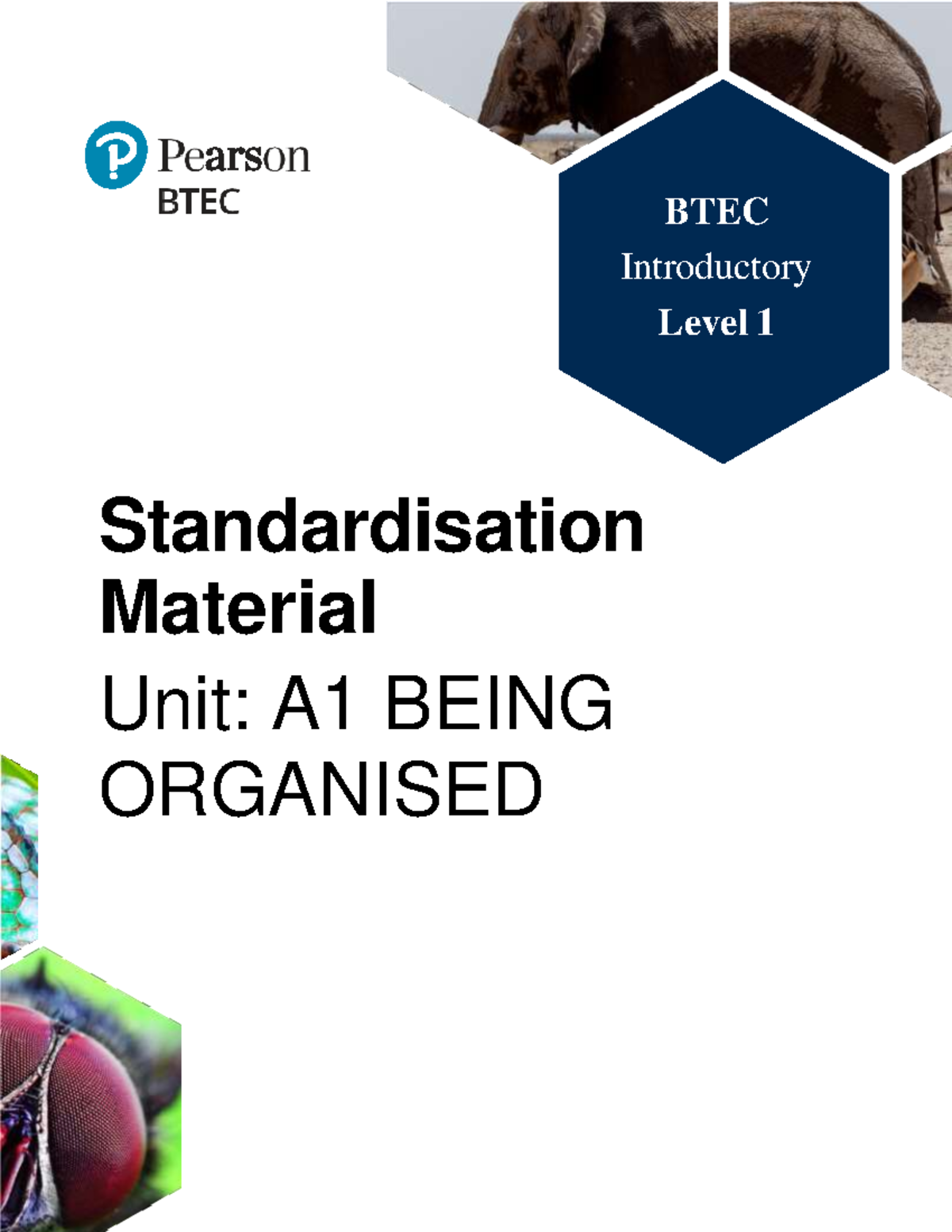 A1 being organised standardisation material - Standardisation Material ...