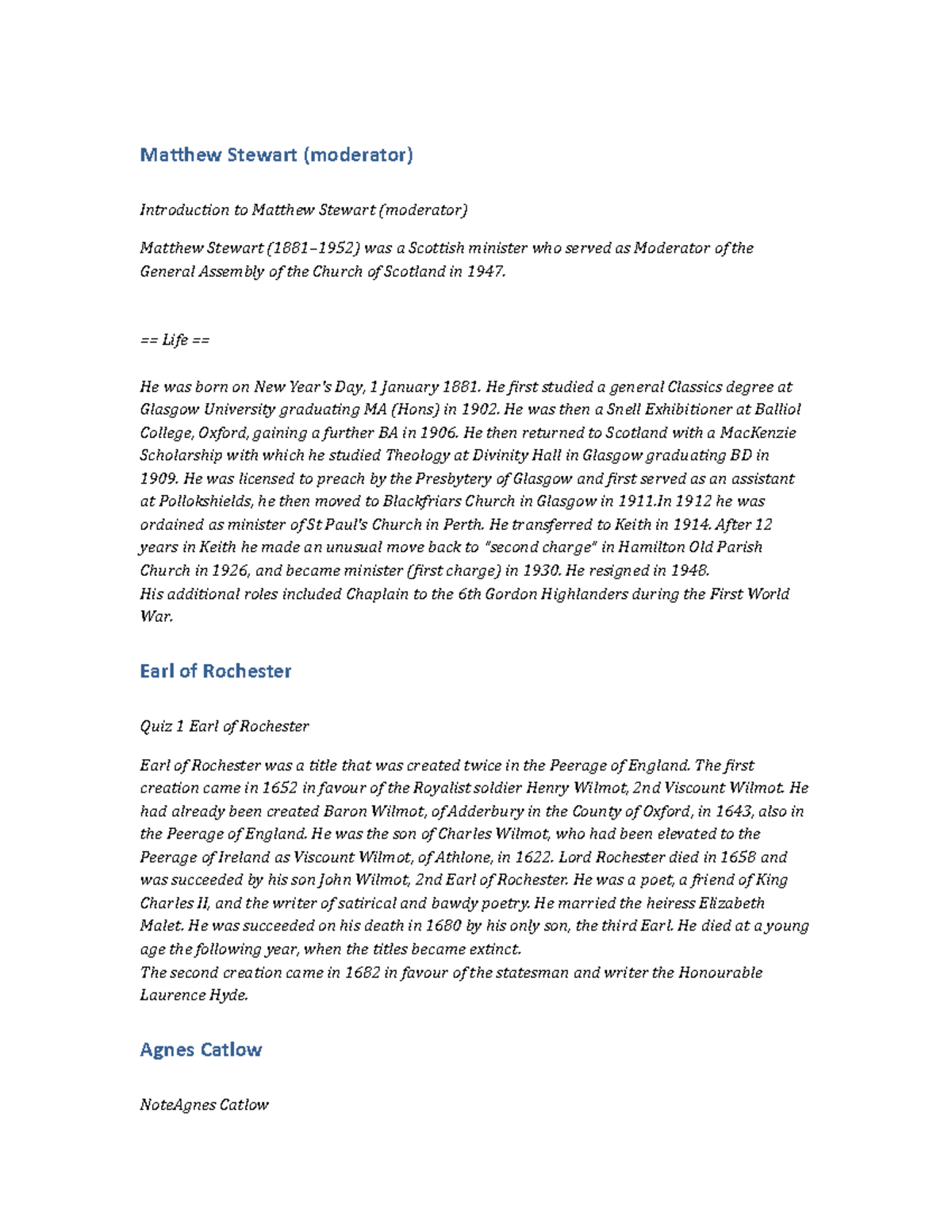 HIST123 Essay Matthew Stewart (moderator) - Matthew Stewart (moderator ...