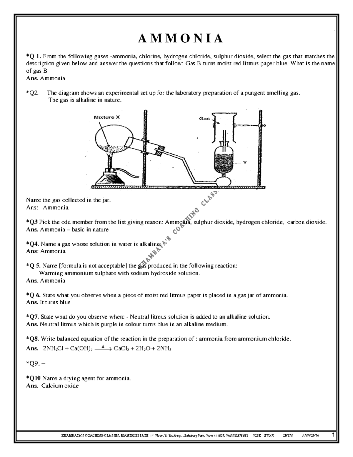 - Ammonia - reduced 20-21 pdf - cd A M M O N I A *Q 1. From the ...