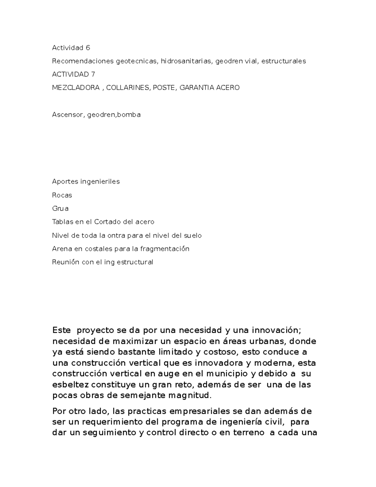 Actividad 6 - copia - Actividad 6 Recomendaciones geotecnicas ...