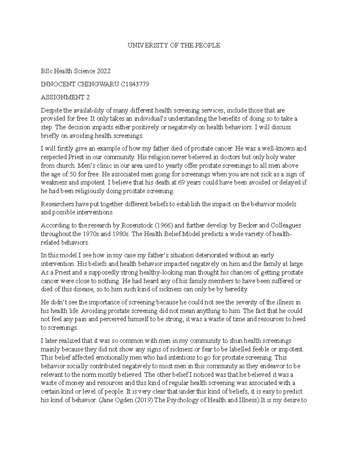 University OF THE People assignment 2 - UNIVERSITY OF THE PEOPLE BSc ...