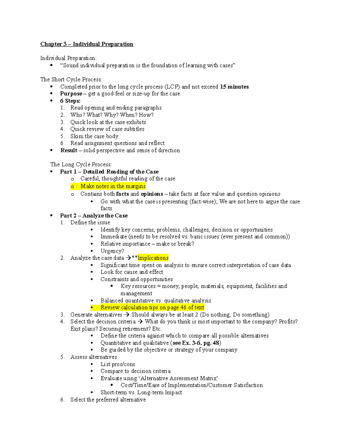 Chapter 3 - Individual Preparation - Chapter 3 – Individual Preparation ...