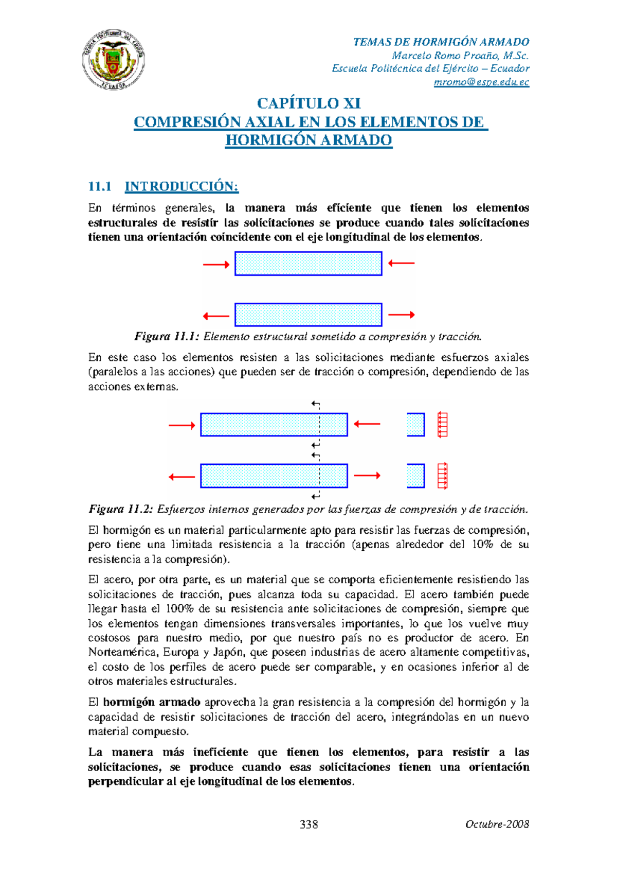 Hormigon 11- Compresion Axial EN LOS Elementos DE Hormigon Armado ...