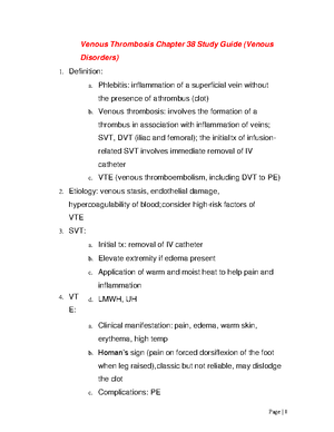Hemostasis Thrombosis Embolism Guide - HEMOSTASIS, THROMBOSIS, EMBOLISM ...