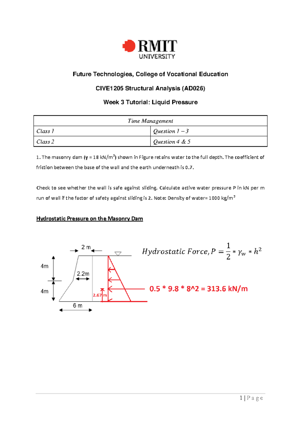 Week 3 Tutorial Solution - Future Technologies, College of Vocational Education CIVE1205 ...