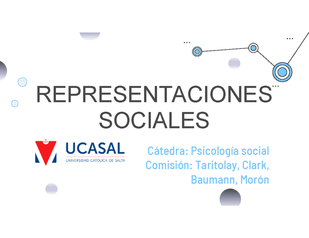 Presentación Representaciones sociales - REPRESENTACIONES SOCIALES ...