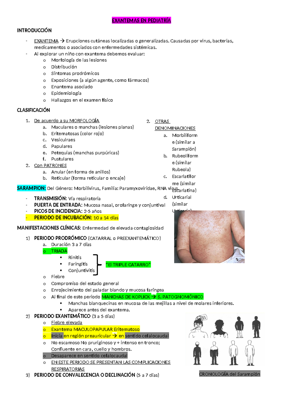 Sarampion Y Rubeola - . - EXANTEMAS EN PEDIATRÍA INTRODUCCIÓN EXANTEMA ...