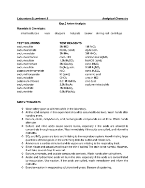 Electrolyte Reagent Insert - Clinical Chemistry - Studocu