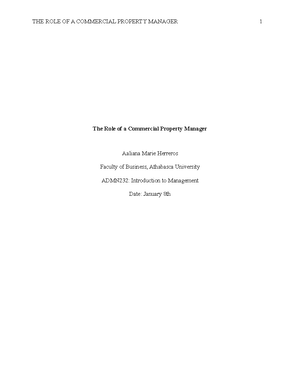 Assignment 1 outline abc - Introduction- Travis Hoimyr Field Supervisor ...