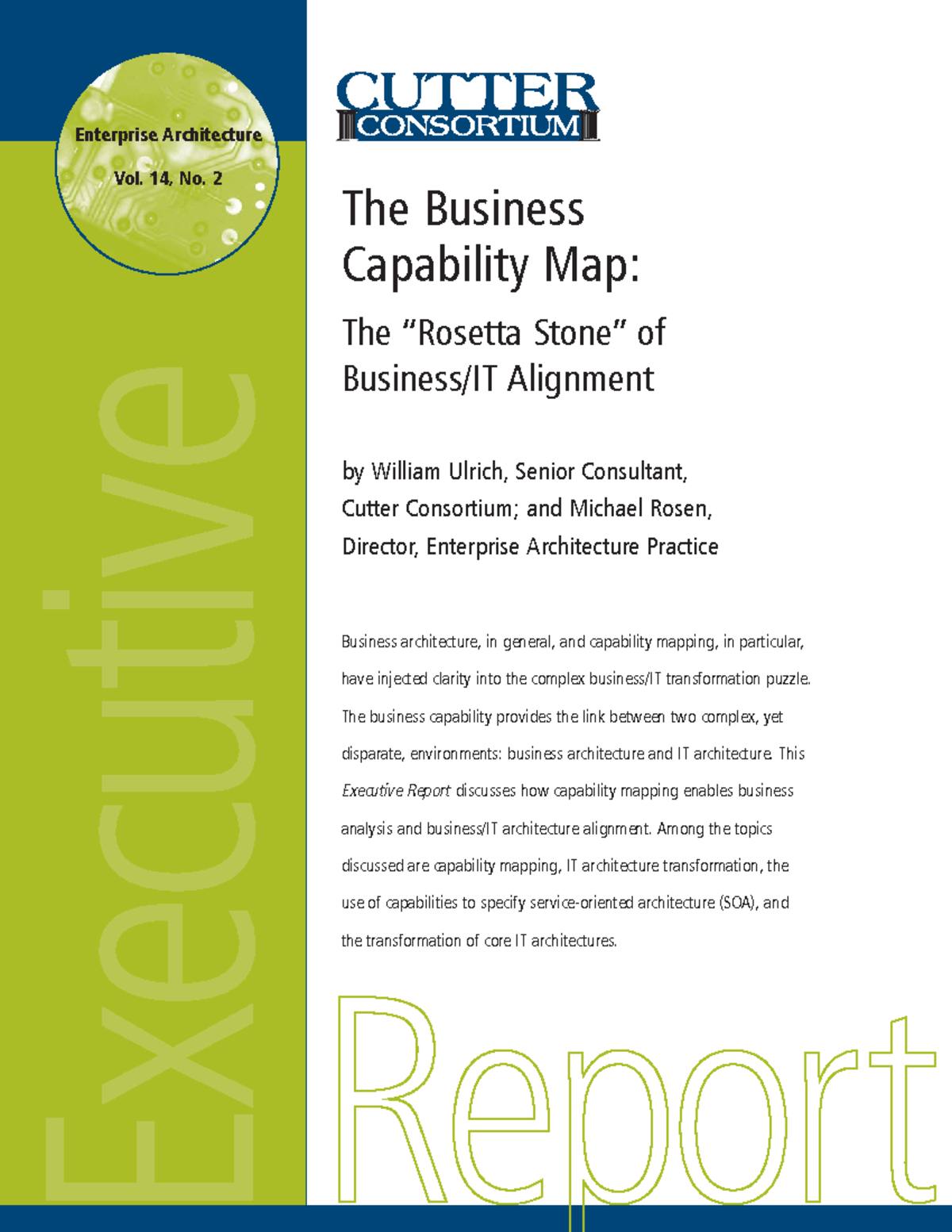 The Business Capability Map - The Business Capability Map: The “Rosetta ...