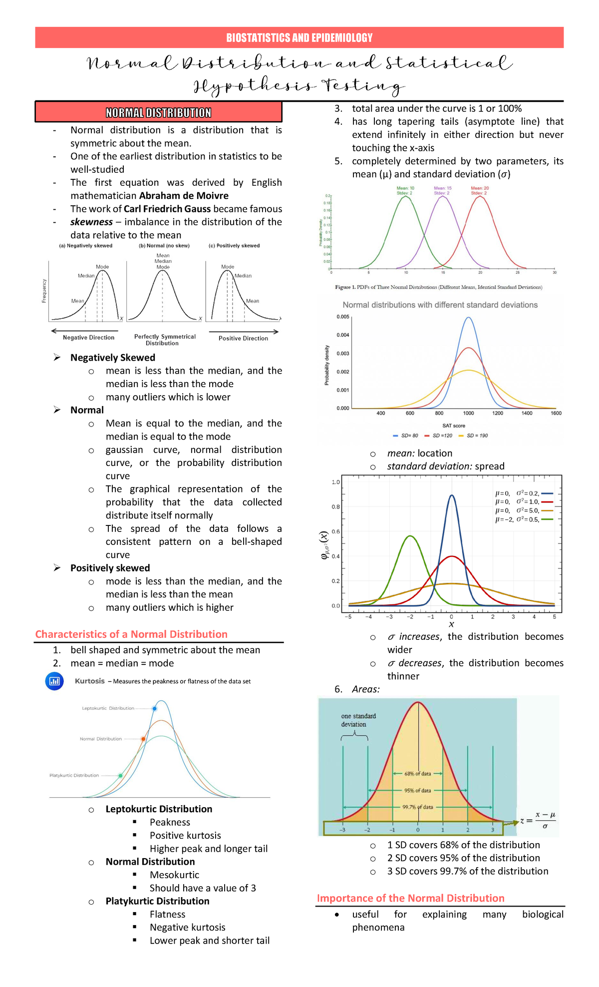5. Normal Distribution and Statistical Hypothesis - Normal distribution ...
