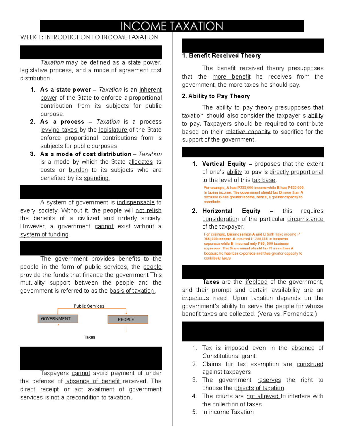 Income- Taxation-C1C2.docx - WEEK 1: INTRODUCTION TO INCOME TAXATION ...