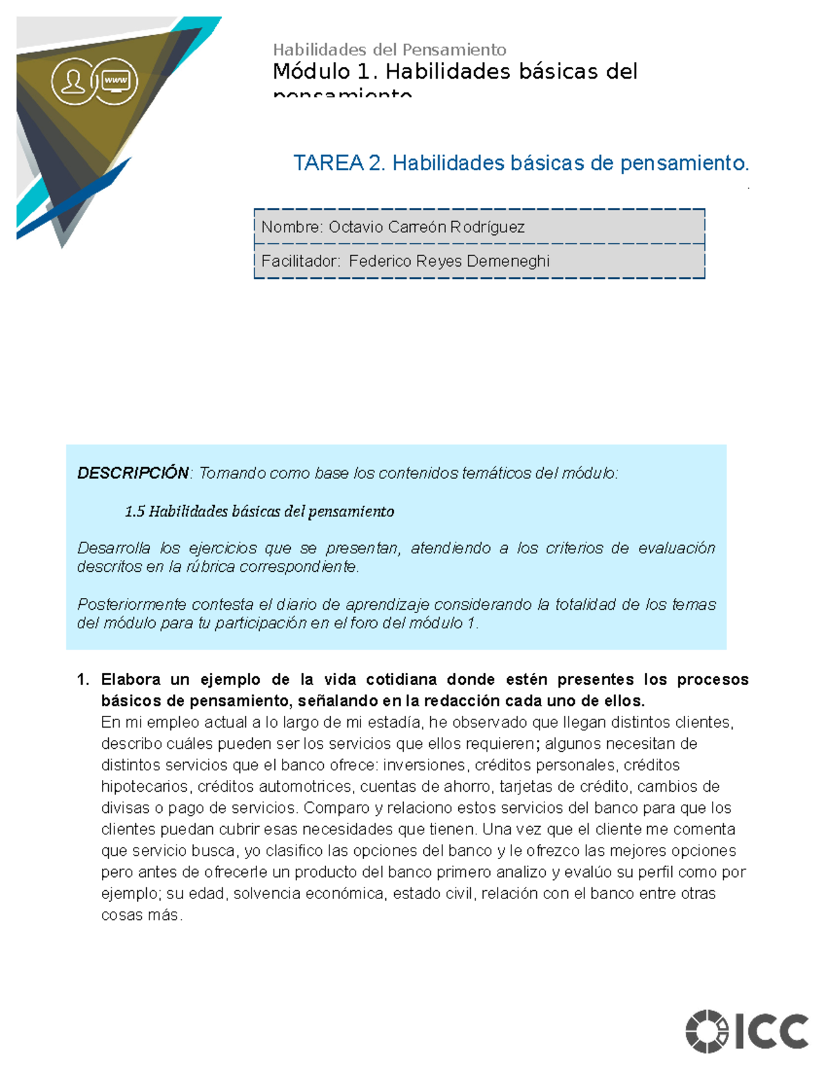 Carreon Octavio Tarea 2 - TAREA 2. Habilidades básicas de pensamiento ...