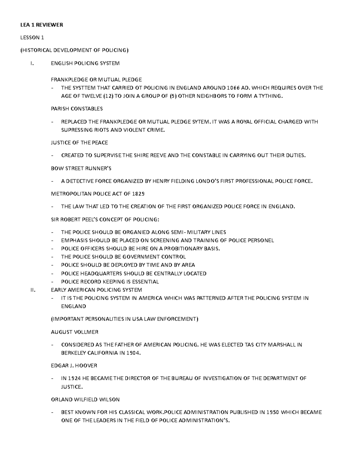 LEA 1 Reviewer - to help other students in their review - LEA 1 ...