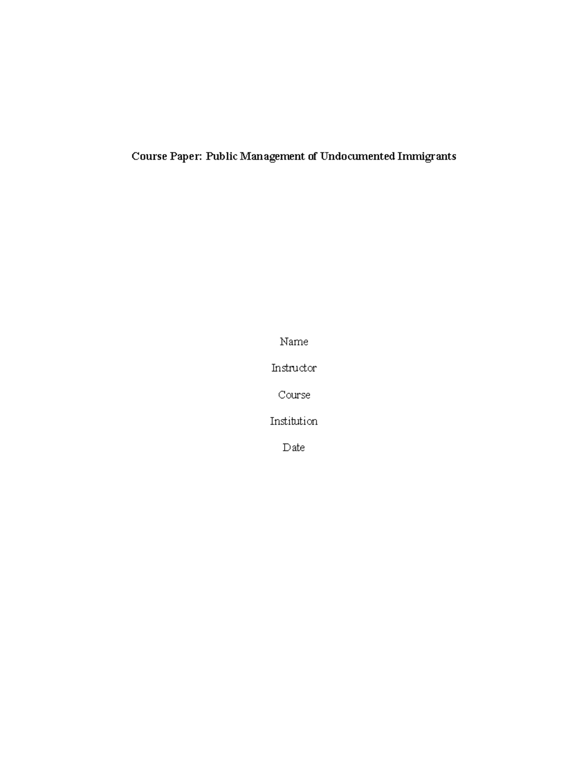 Course Paper 2: My paper for Course Paper 2 assignment - Course Paper ...