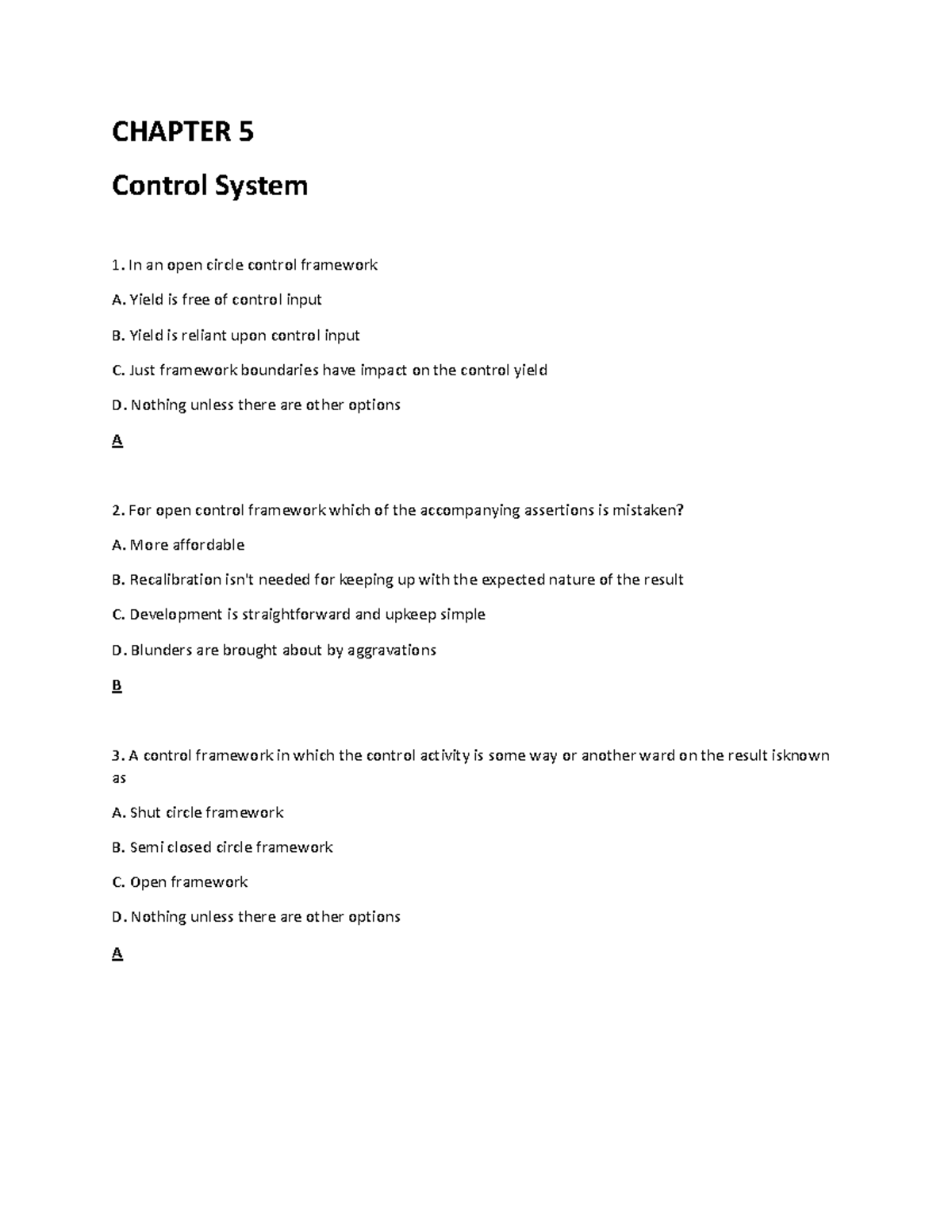 Chapter 5 Control System - CHAPTER 5 Control System In an open circle ...