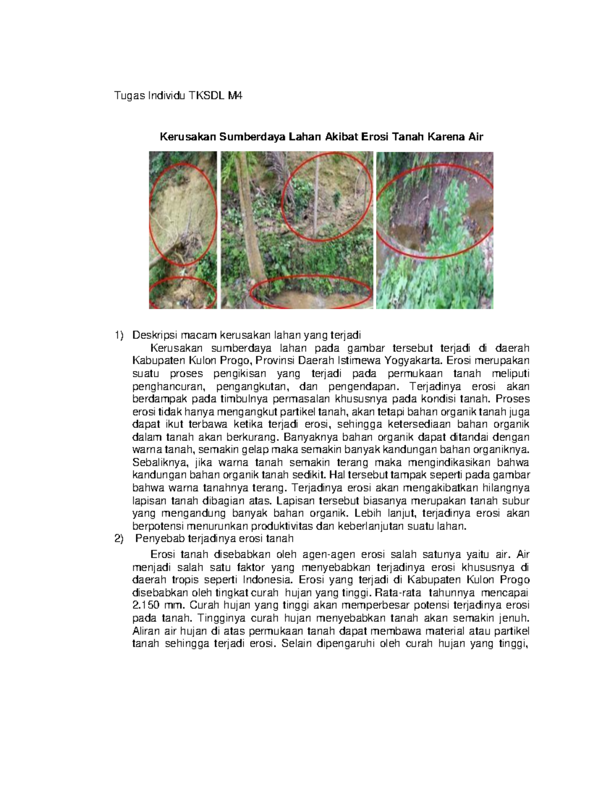 Tugas Kerusakan Lahan Akibat Erosi Tanah Karena Air - Tugas Individu ...