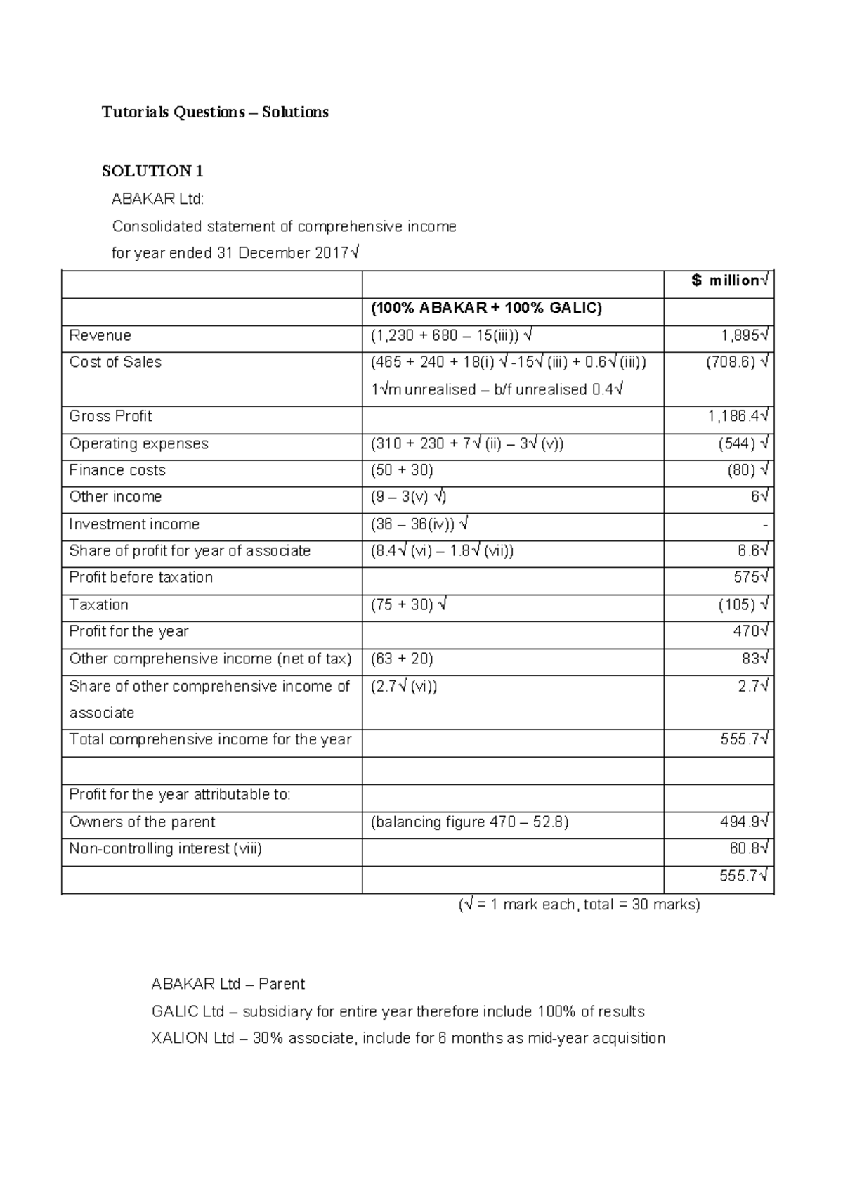 Tutorials IFRS 10 - Solutions - Tutorials Questions – Solutions ...