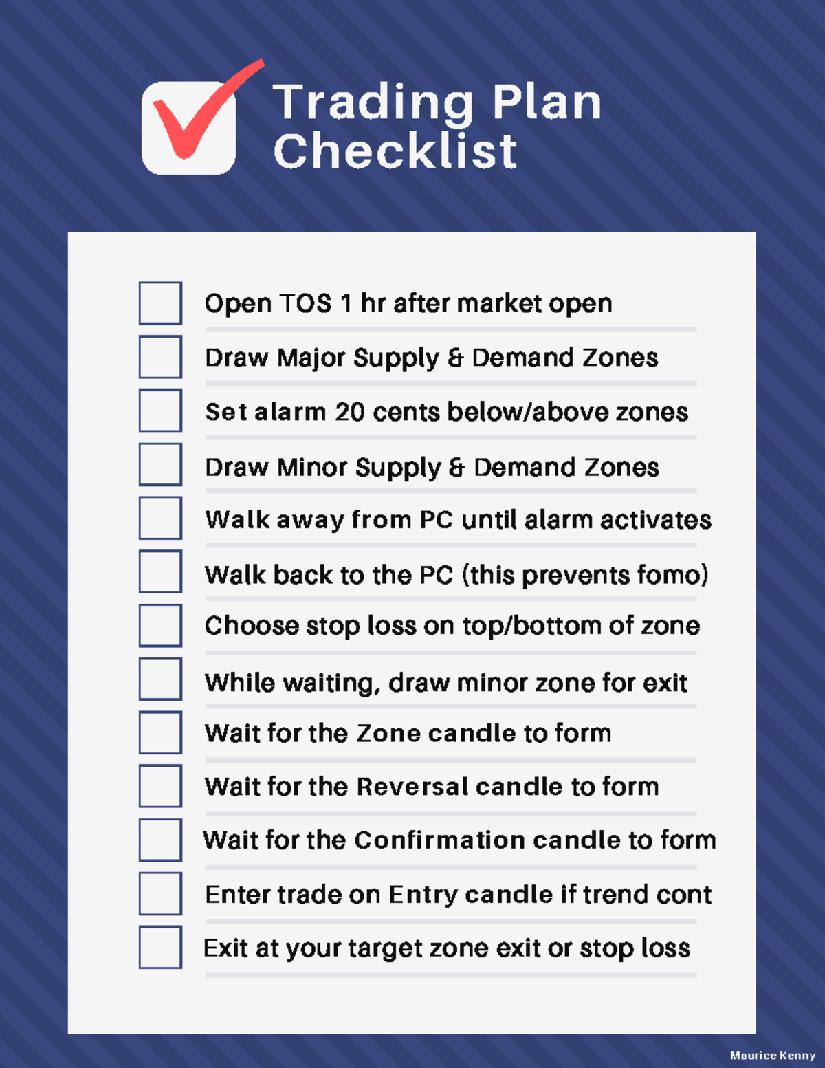 Trade Plan Checklist - MK - Trading Plan Checklist Open TOS 1 hr after ...