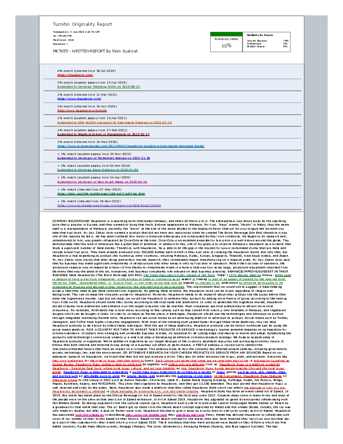 Turnitin Originality Report 1991407790 - Turnitin Originality Report ...