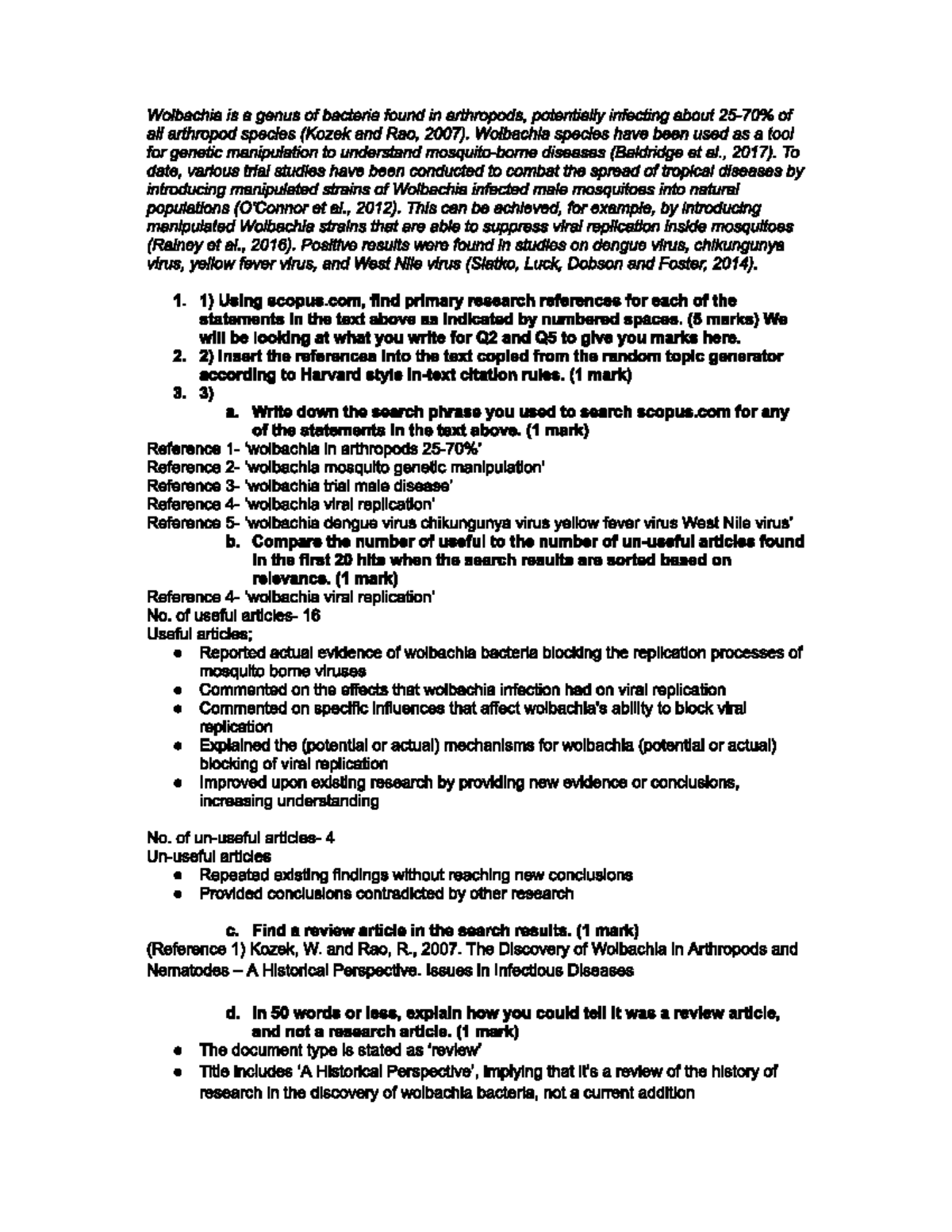 Assignment 1 - blah - BIOL1003 - Studocu