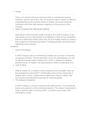 Swot - Lack of Prioritization - Why Is a SWOT Analysis Important? The ...