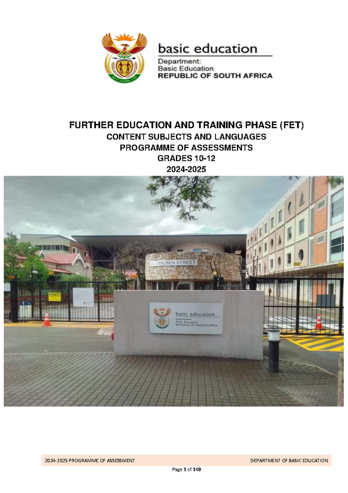Dam0006-2024 - Annexurej A - 2024 - 2025 PROGRAMME OF ASSESSMENT ...