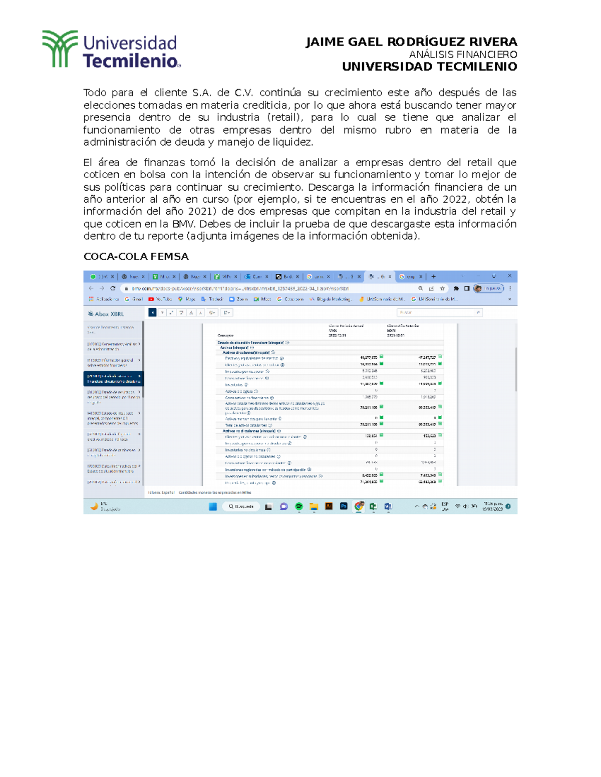 JGRR EVID Final - ANÁLISIS FINANCIERO UNIVERSIDAD TECMILENIO Todo para ...