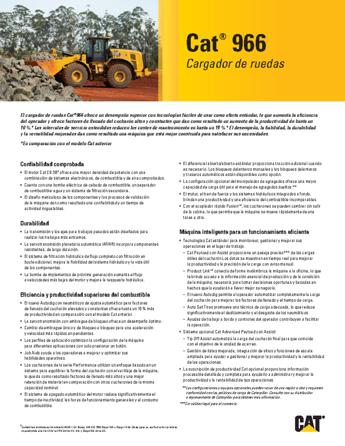Cargador-frontal-966 - Cat ® 966 Cargador de ruedas Confiabilidad ...