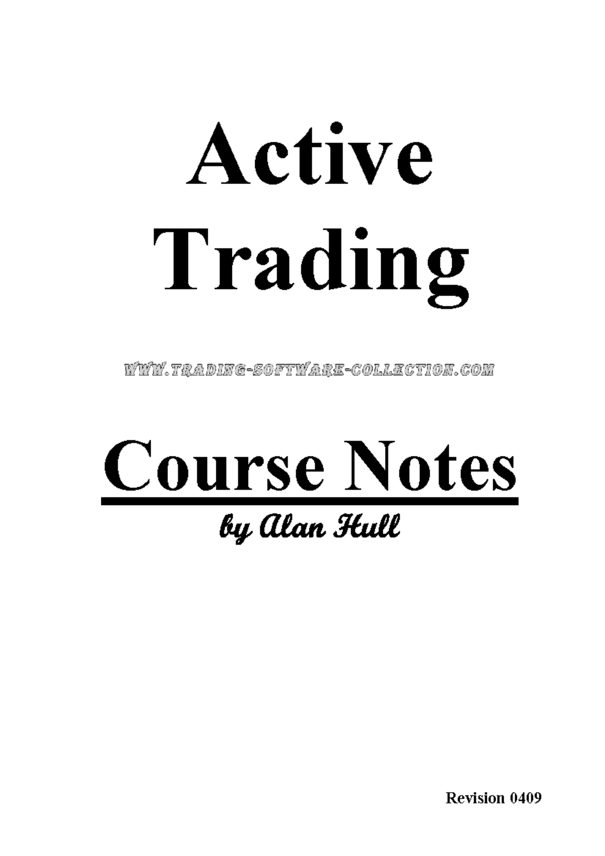 Alan Hull - Active Trading Course Notes - Active Trading Course Notes ...