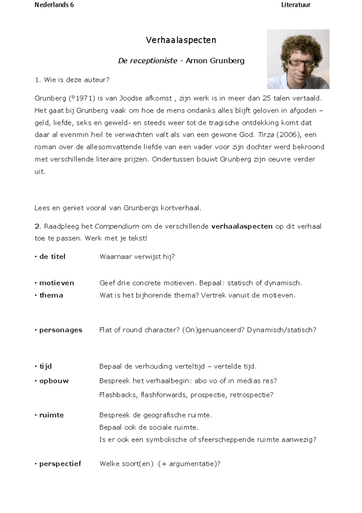 De receptioniste - informatieve tekst dat gebruikt dan worden voor ...