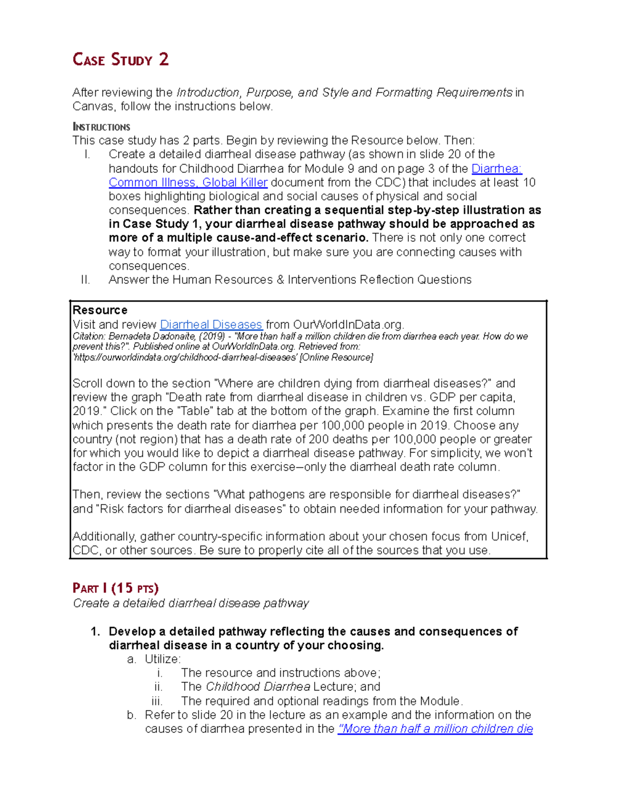 Case Study 2 PUBH3601 - After reviewing the Introduction, Purpose, and ...