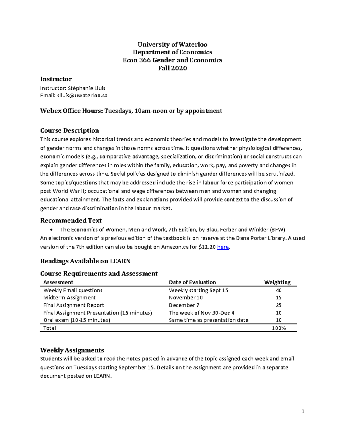 Econ366 f20 - mpk - University of Waterloo Department of Economics Econ ...