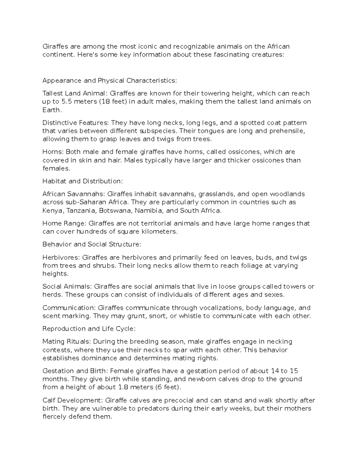 2 - nice - Giraffes are among the most iconic and recognizable animals ...