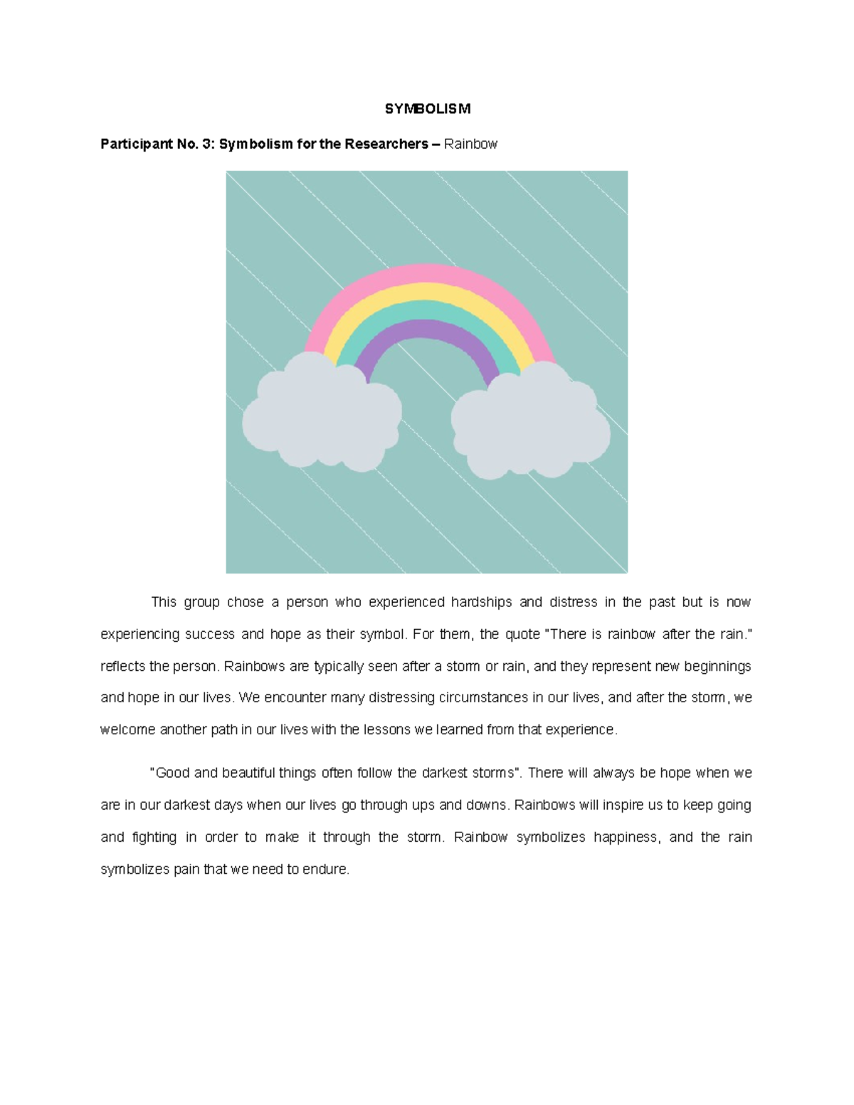Group-3-Symbolism Participant-3 - SYMBOLISM Participant No. 3 ...