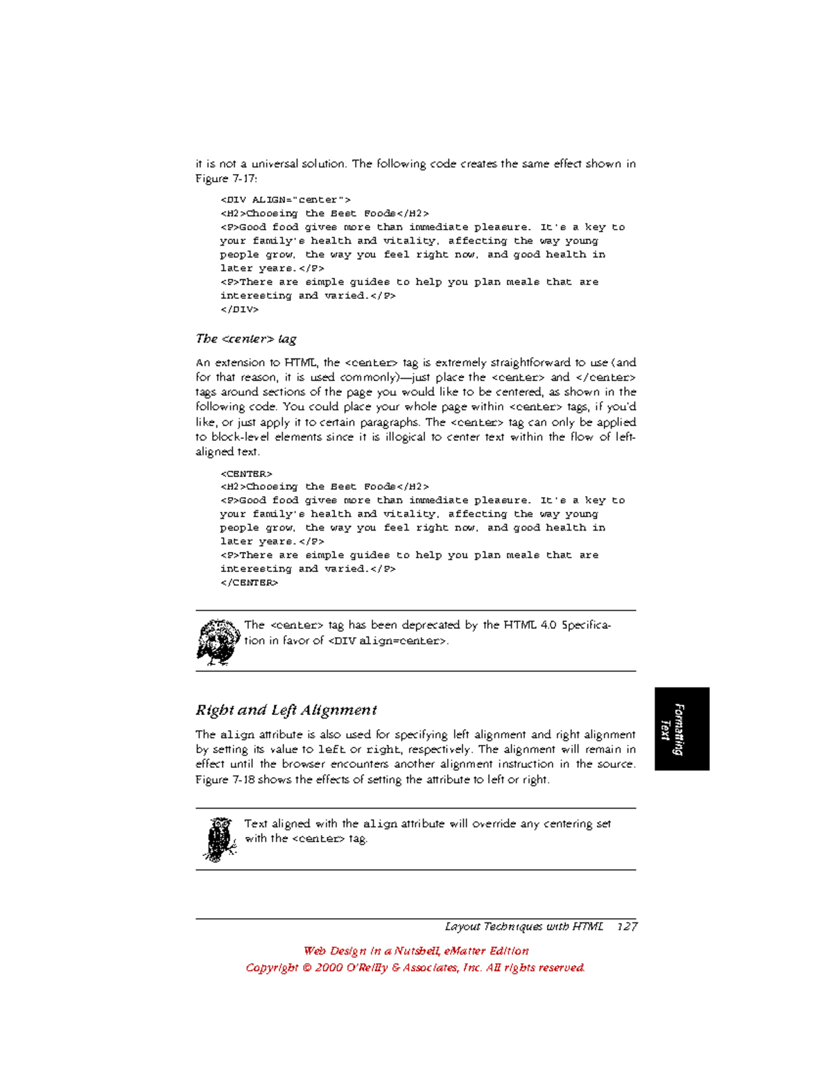 Web Devlopment 15 Web Devlopment 15 Layout Techniques With Html 127 Formatting Text Layout