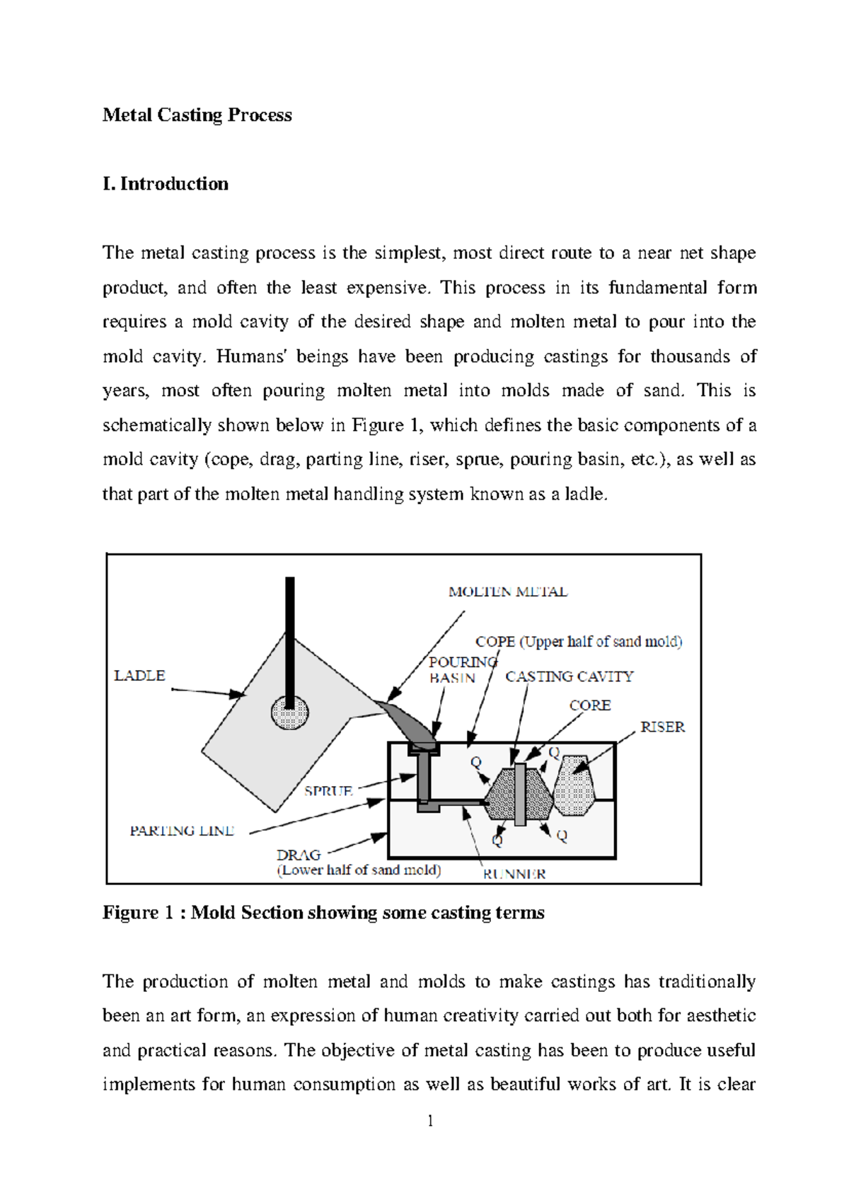 2L Metal Casting Process-pages-1 - 1 Metal Casting Process I ...