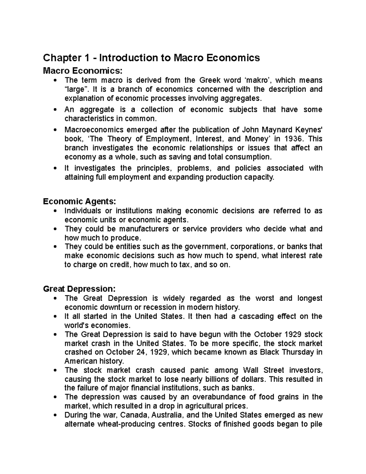 Class 12 Chapter 1 Introduction to Macroeconomics - Chapter 1 ...