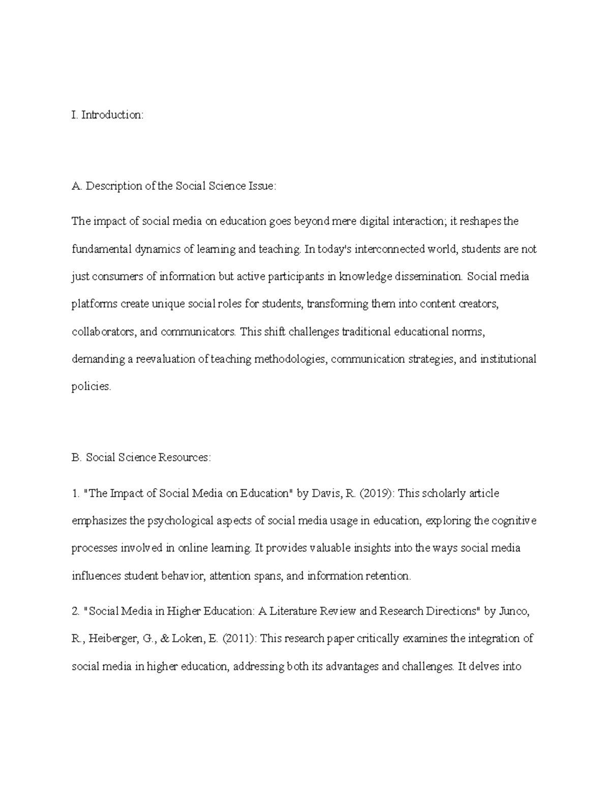 5-2 Project One Research Investigation - I. Introduction: A ...