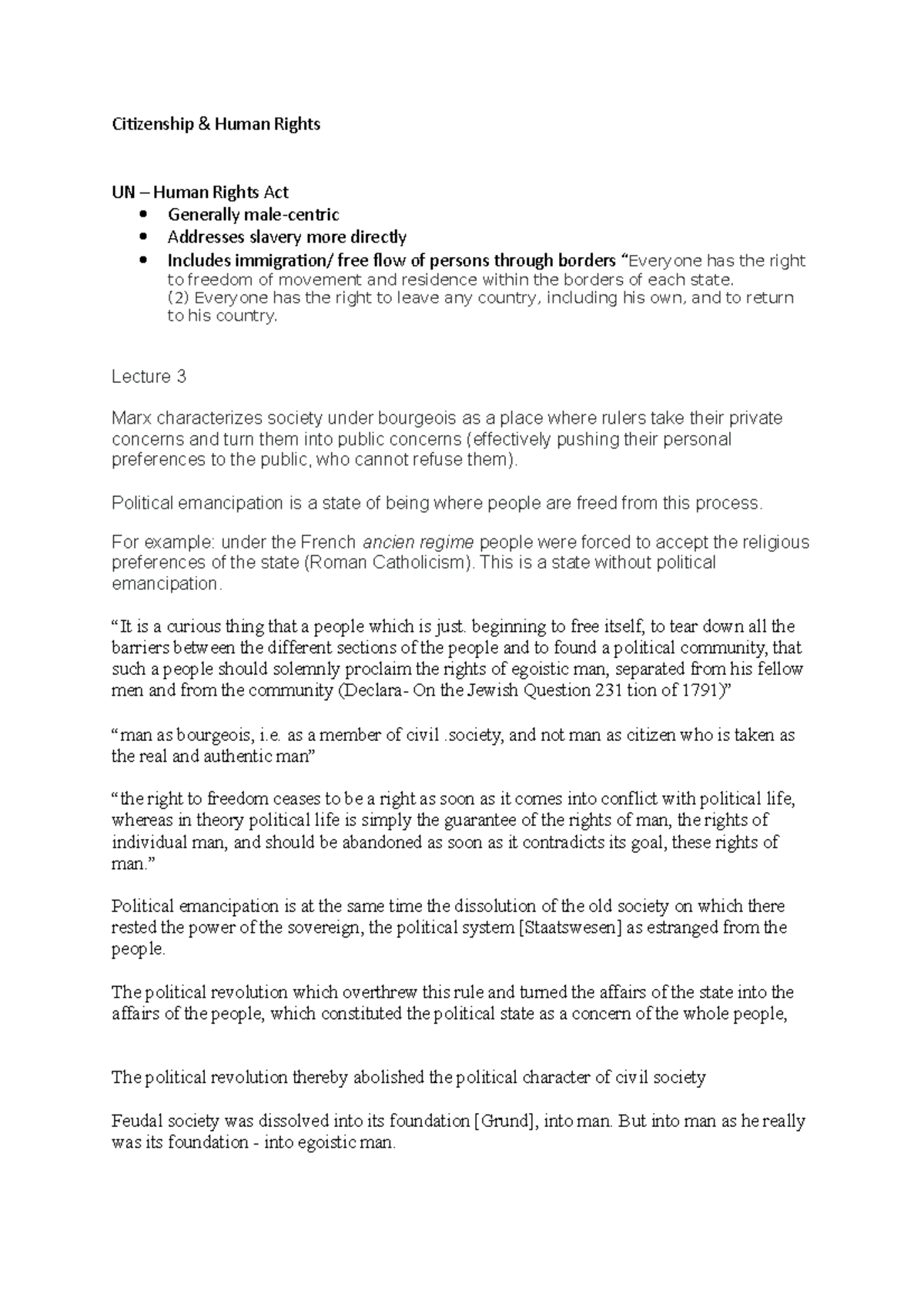 Citizenship human rights- human rights act - Citizenship & Human Rights ...