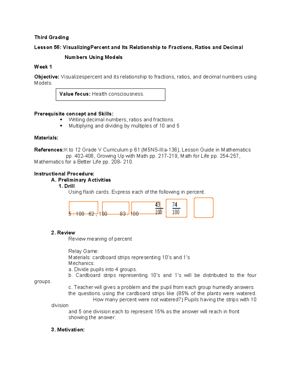 Grade 5 TG Math Q3 Lesson 56 - Third Grading Lesson 56 ...