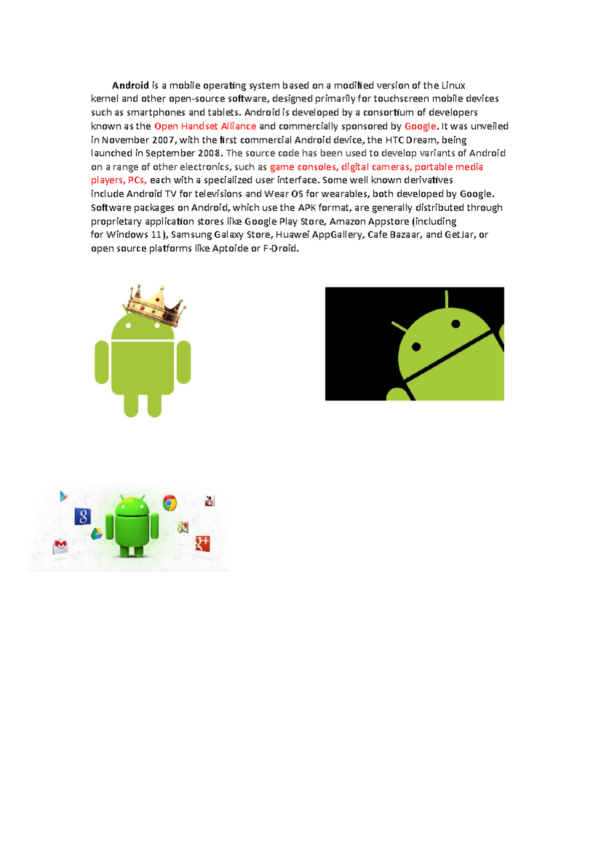 Định nghĩa Android - Android is a mobile operating system based on a ...