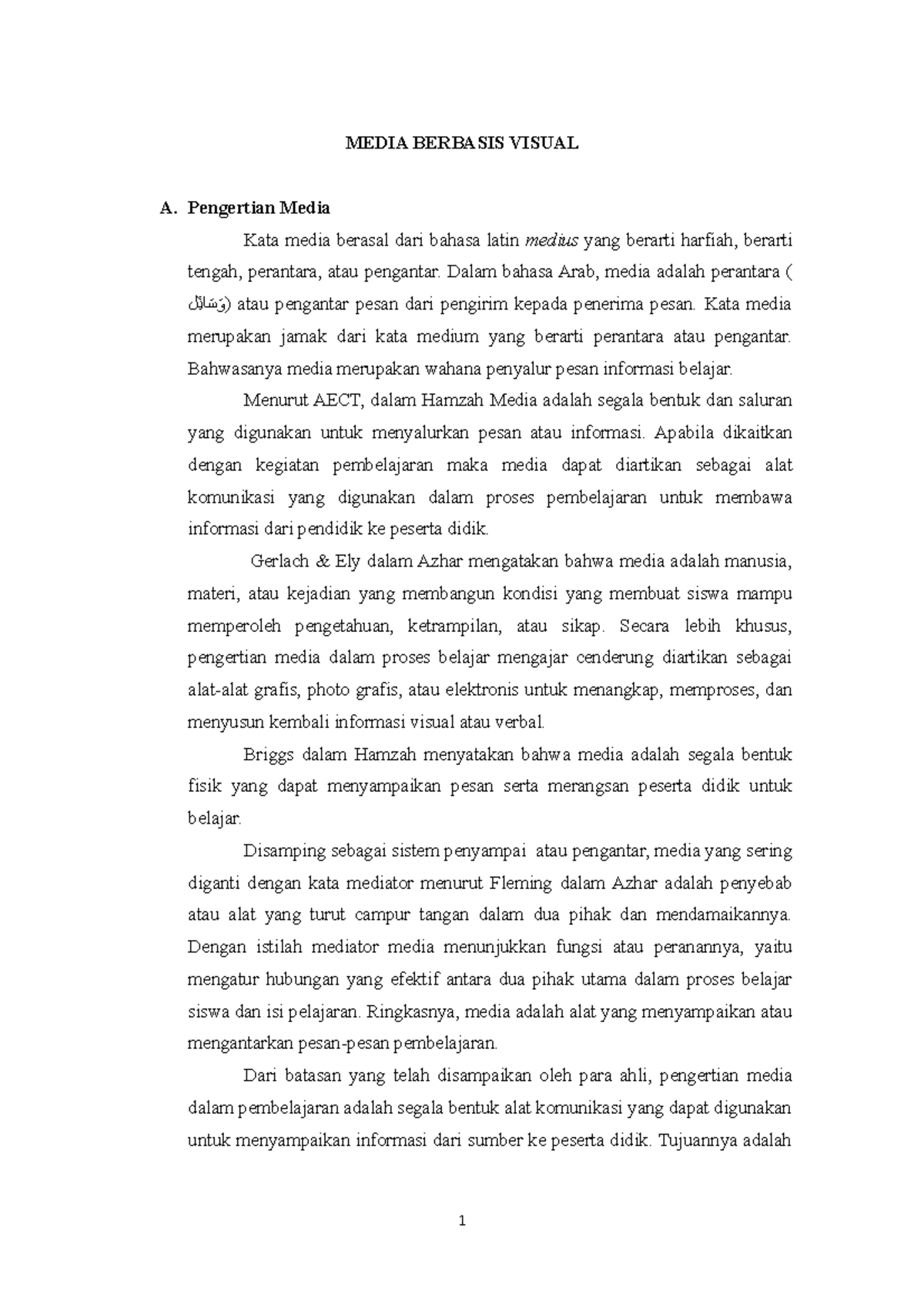 Media Pembelajaran Berbasis Visual - MEDIA BERBASIS VISUAL A ...